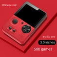 Classic Gaming Console T3 Handheld 500 In 1 Mini Game Console Single Red Retro Video Game