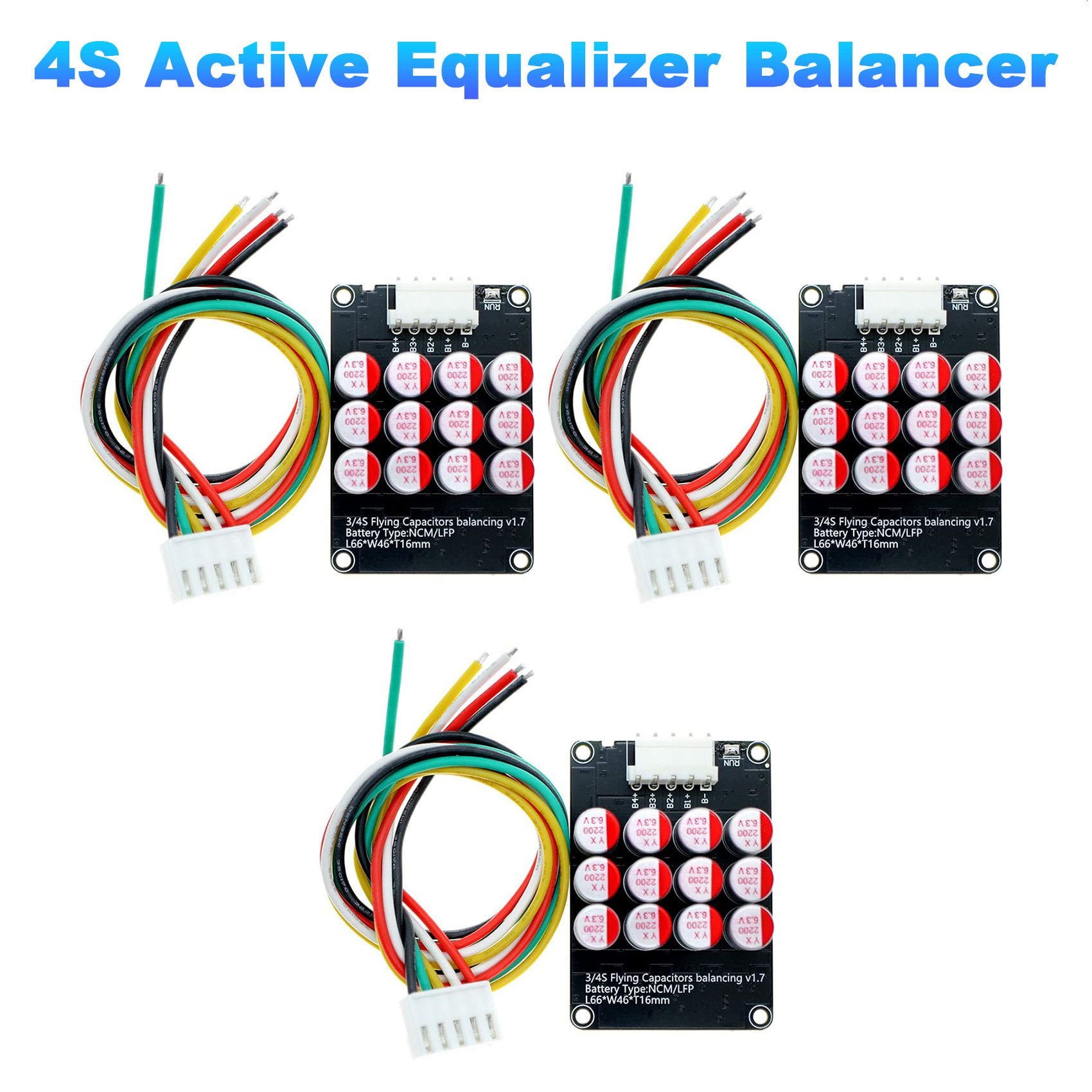 Buy 3PCS 4S Active Equalizer Balancer Lifepo4 / / LTO Battery Energy ...