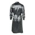 Mens Satin Robe - Lightweight Silky Robes for Men, Gray Robe Pajamas ...