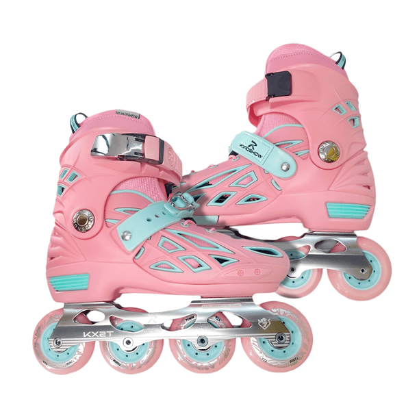 Patines Freeskate Ajustable Rosa con Azul Pastel Bota Dura Blazer ...