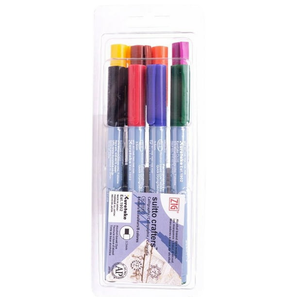 Zig Suitto Crafters Calligraphy Marker Set 8/Pkg-Calligraphy - Walmart.com
