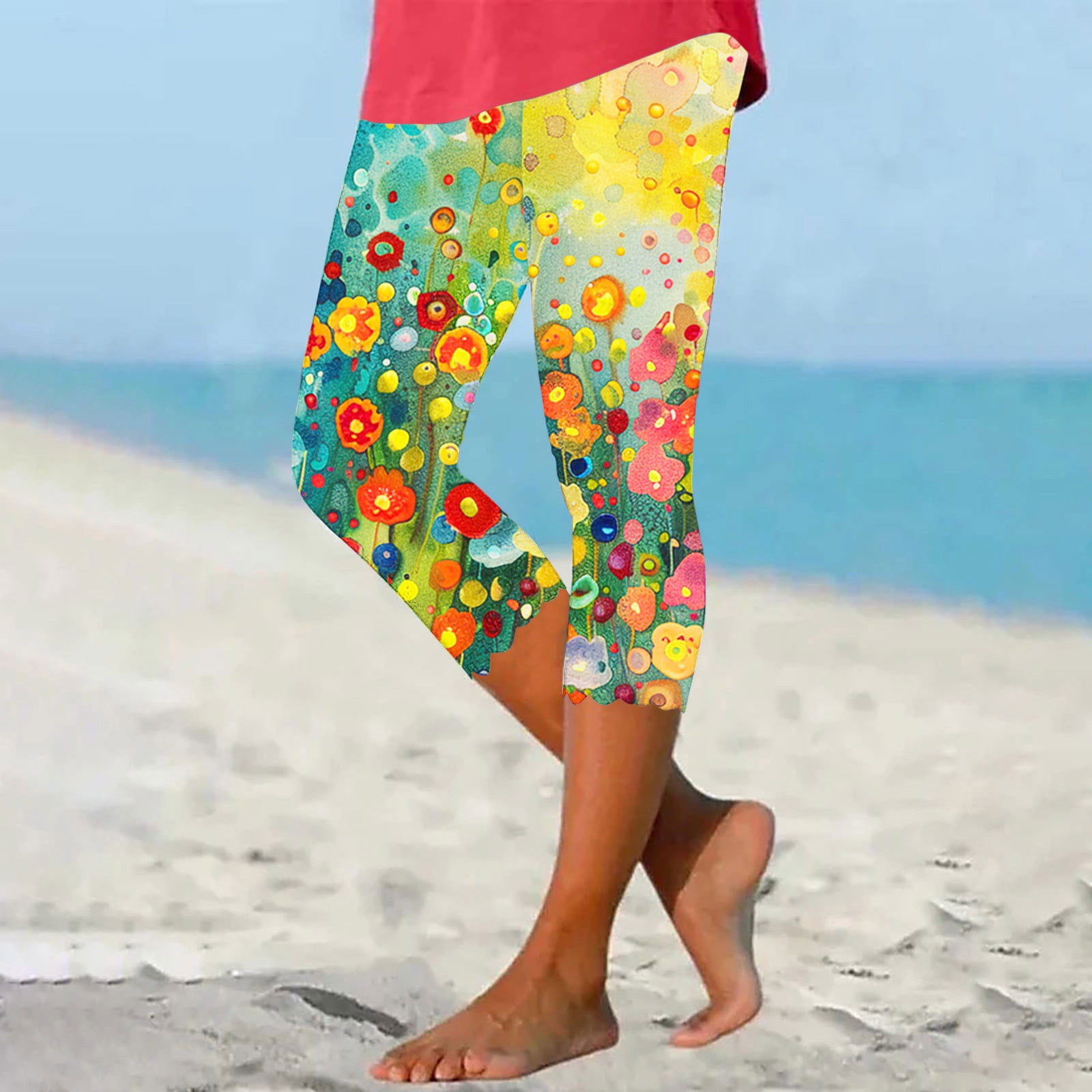 Click here for Juranmo Capri Legging For Women  Fashion Floral Pr... prices