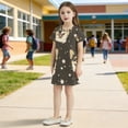 BZSMCE Short Sleeve dress Dress Casual Cotton Dresses-Starry Corgi Face ...