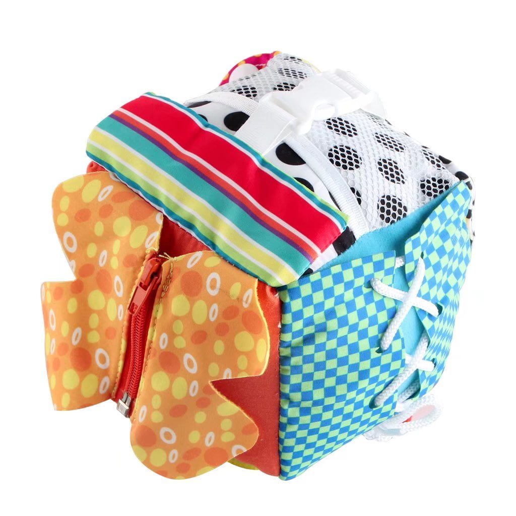 AIPINQI Baby Dice Toy, Soft Cloth Building Blocks Grab Stack Puzzle ...