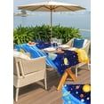 Astronomy Rectangle Outdoor Tablecloth with Umbrella Hole Planets ...