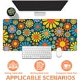 Retro Blooms Gaming Mouse Pad,Large Non-Slip Thick Stitched Edge Mouse ...