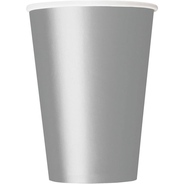 12oz Paper Cups, Silver, 10ct - Walmart.com