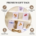 50Pcs 2"×3" Floral Hanging Tags with 10m Hemp Rope, Watercolor Paper ...