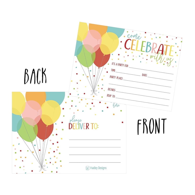Blank Birthday Invitation