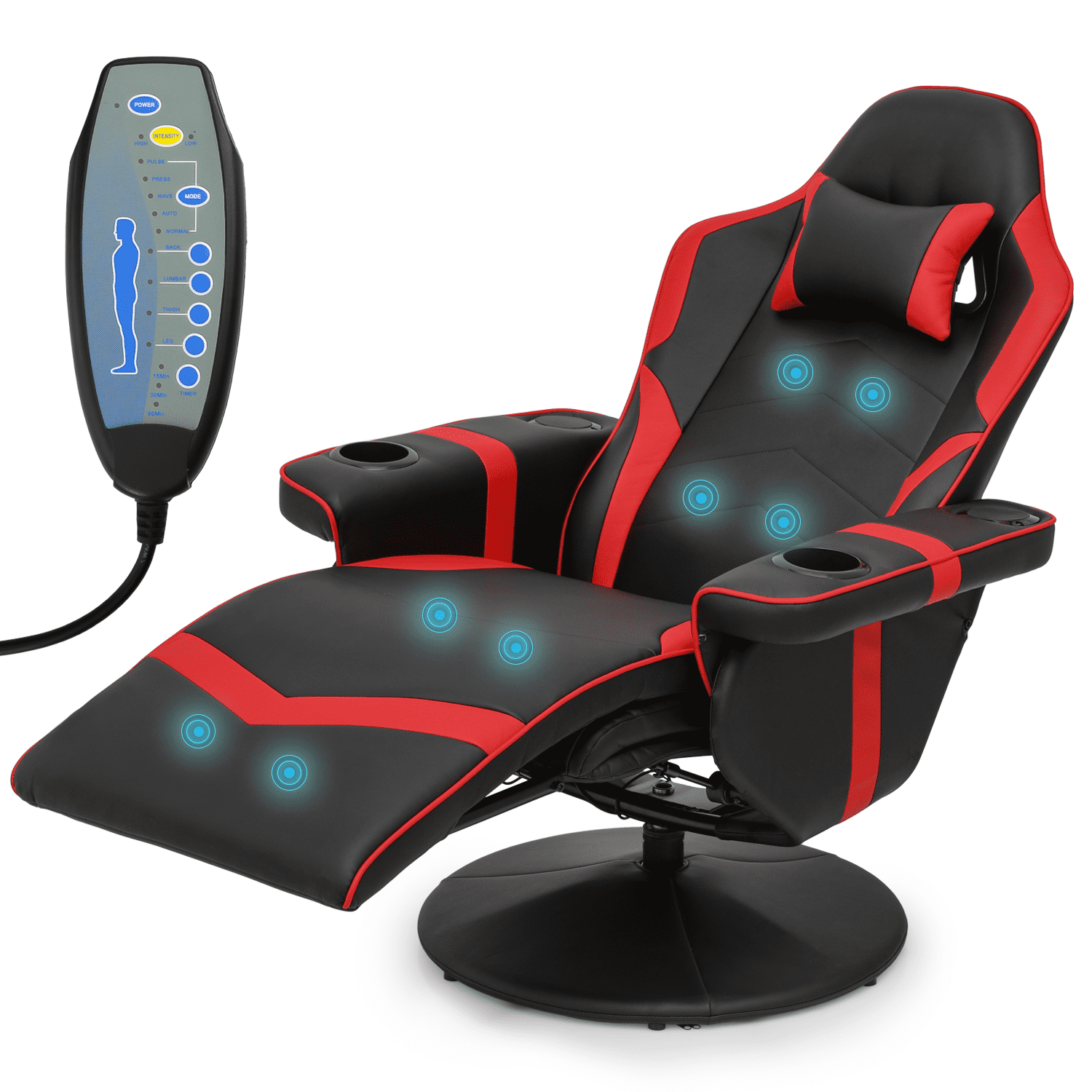 MoNiBloom Video Gaming Chair with Massage, Racing Gaming Chair with ...