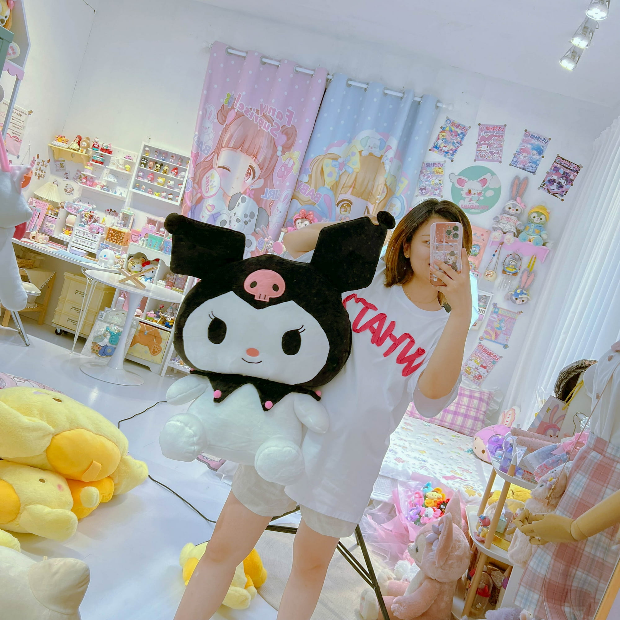 Click here for Laiqiankua Cute Big Size Cinnamoroll Kuromi Plush... prices