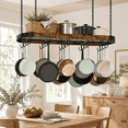 Rustic Brown and Black 39.4''L x 13''W x 2.4''H Industrial Metal ...