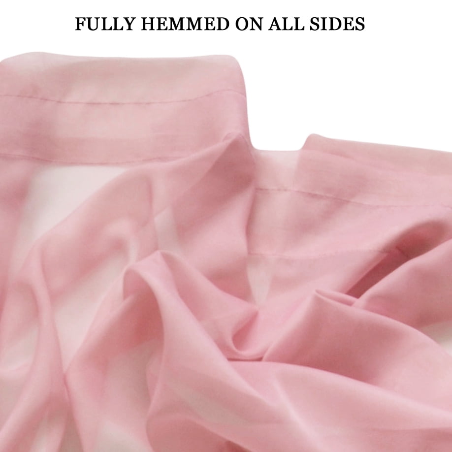 Single Sheer Voile Window Curtain Panel: 55"W x 90"L, Fully Hemmed, Rod ...