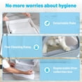 Peterest Mechanical Self-Cleaning Cat Litter Box with Waste Bin, White ...