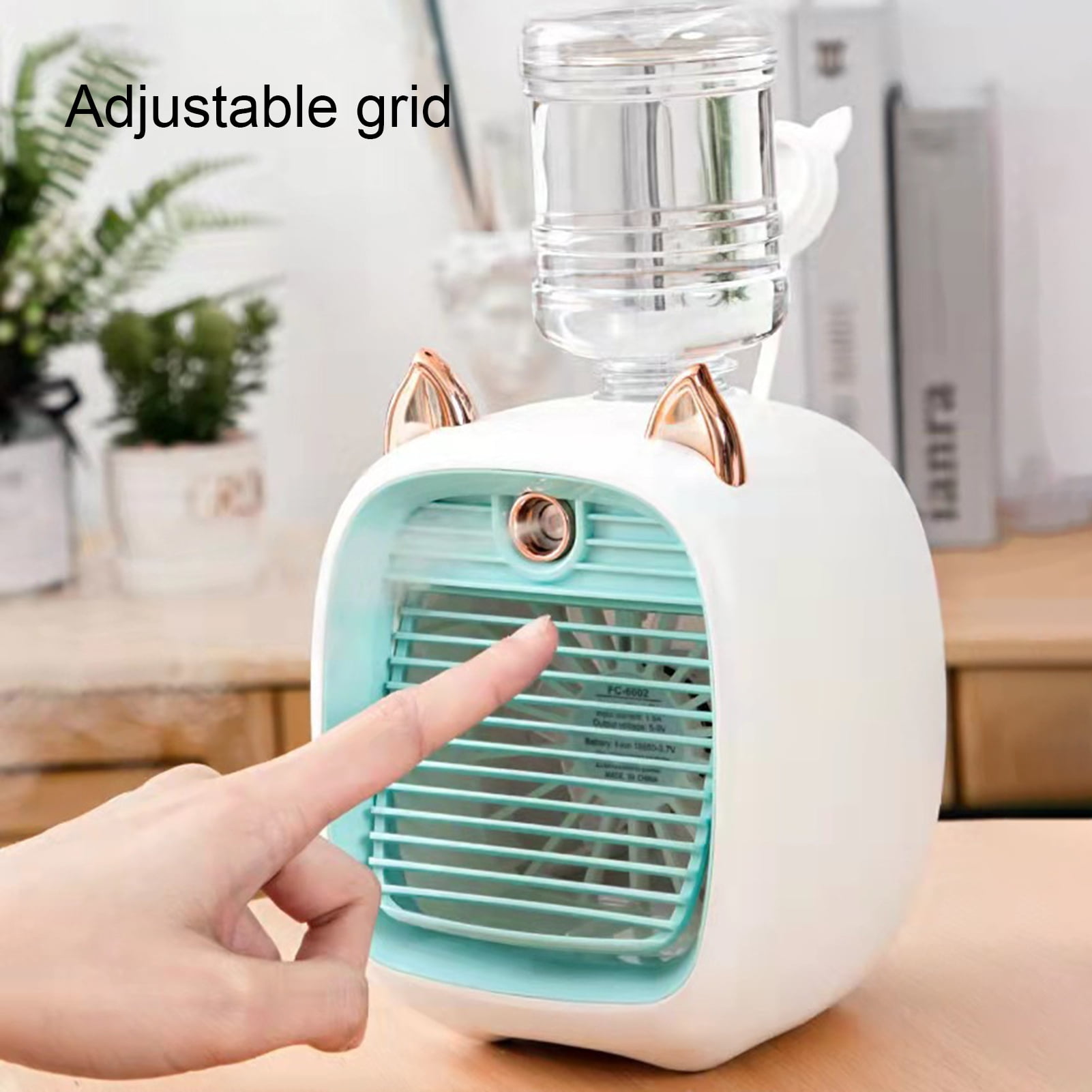 HEVIRGO Air Conditioner Fan, Portable Air Cooling Fan with 3 Speed ...