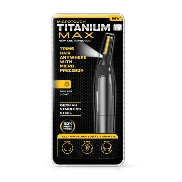 MicroTouch Titanium Trim Cordless Electric Trimmer at Home Haircut and Body Groomer Black Walmart