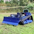 AIWEIYA Crawler Remote Control Lawnmower with Push Shovel Snow Removal ...
