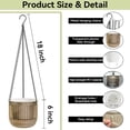 3 Pack Self Watering , 6.5 Inch Indoor Plant Pots with 3 Hooks Visible ...