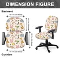 95% Polyester 5% Spandex Stretchy Chair Cover Giraffe 440~450x380~470mm ...