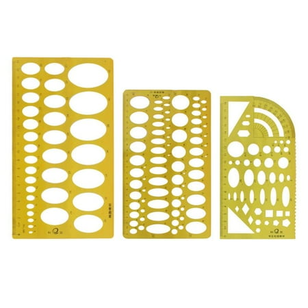 Drawings Templates Geometric Templates Measuring Rulers Clear Yellow ...