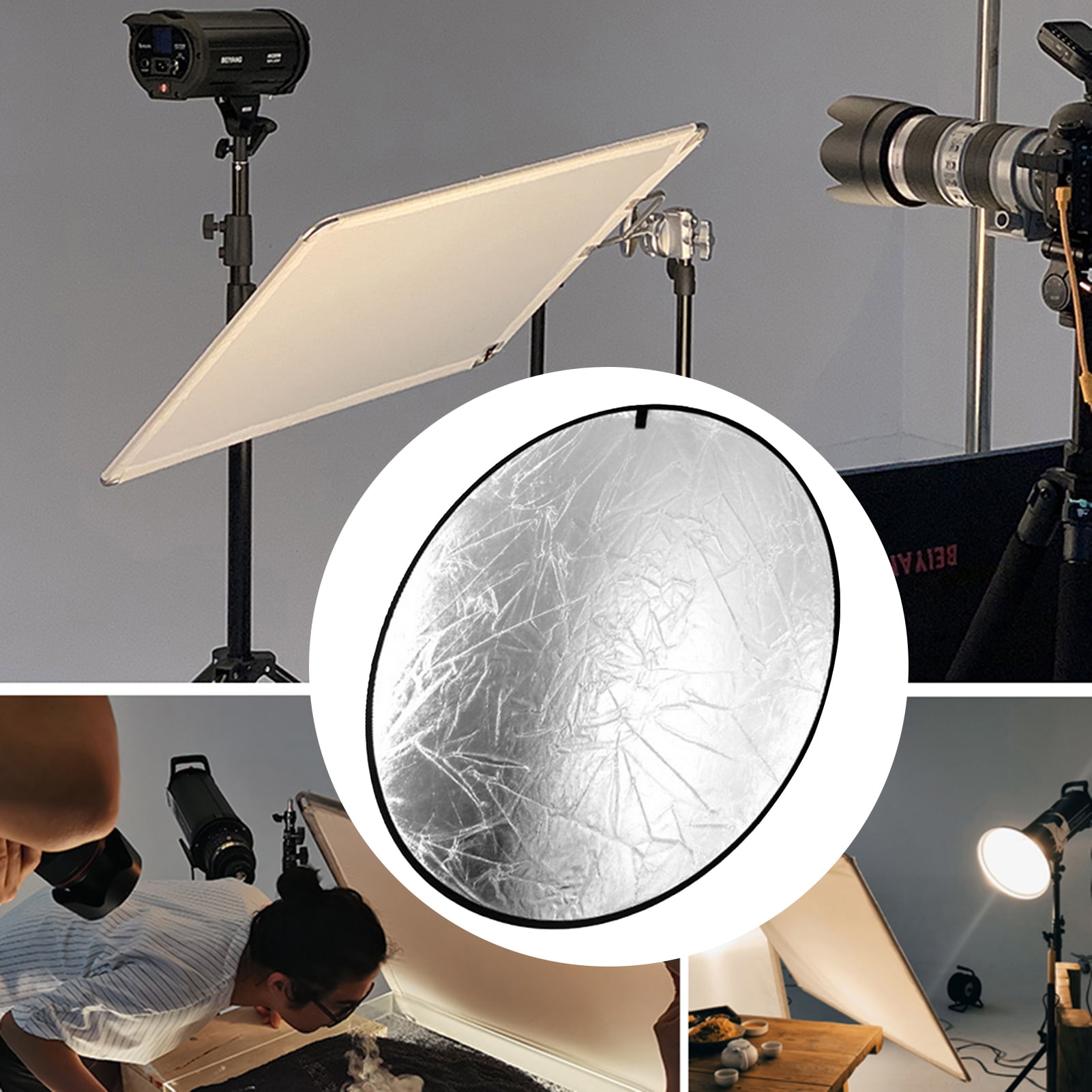 Happy Date 24 " 2 in1 Portable Foldable Photography Reflector Light ...