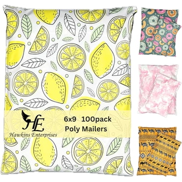 a la mode Mailers Pink Floral Pattern Reusable 10x13 Poly Mailers 100 ...