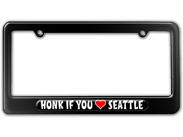 Honk if You Love Seattle License Plate Frame - Walmart.com
