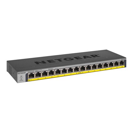 NETGEAR GS116LP - Switch - unmanaged - 16 x 10/100/1000 (PoE+ ...