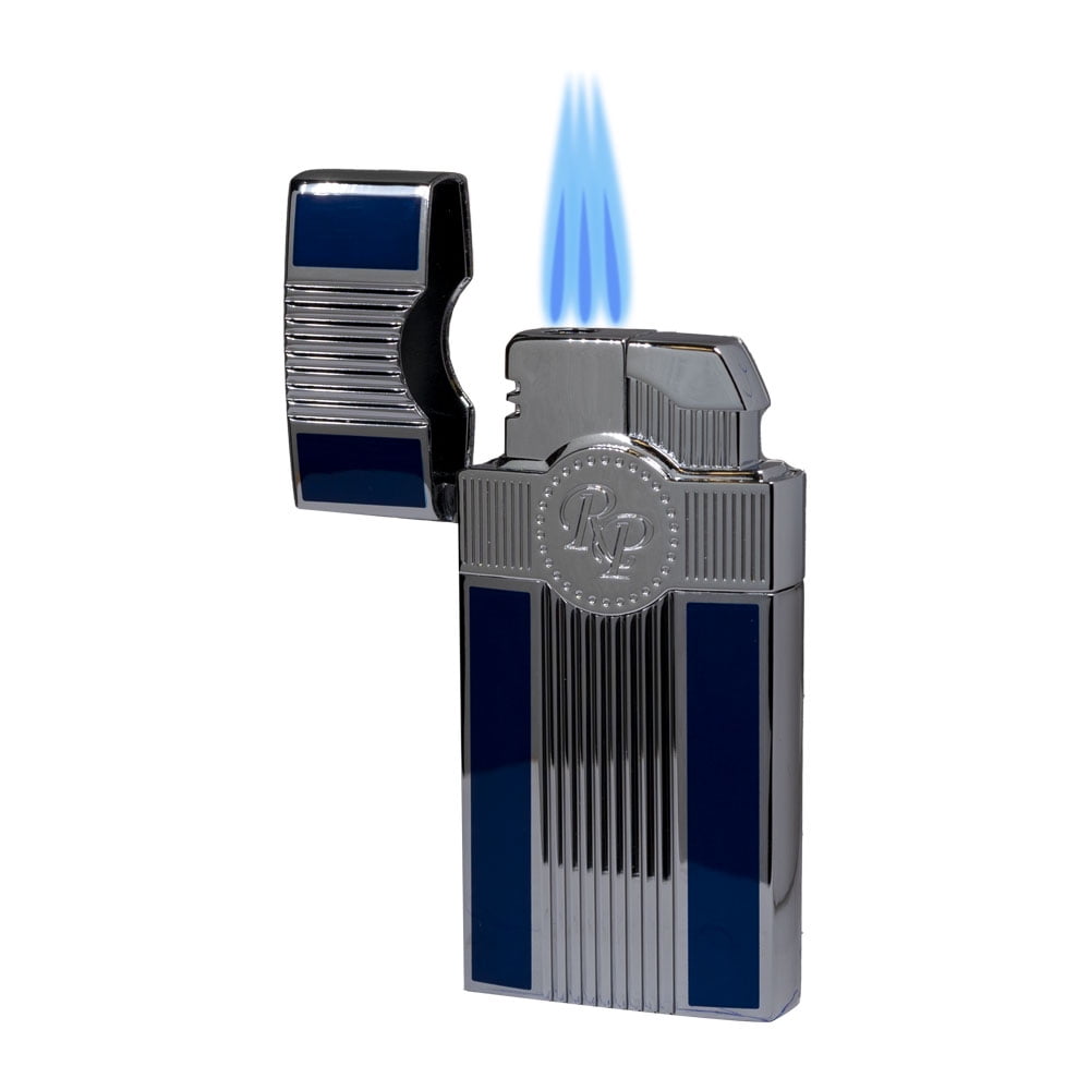Rocky Patel Lighter Executive Triple Torch Silver and Blue - Walmart.com