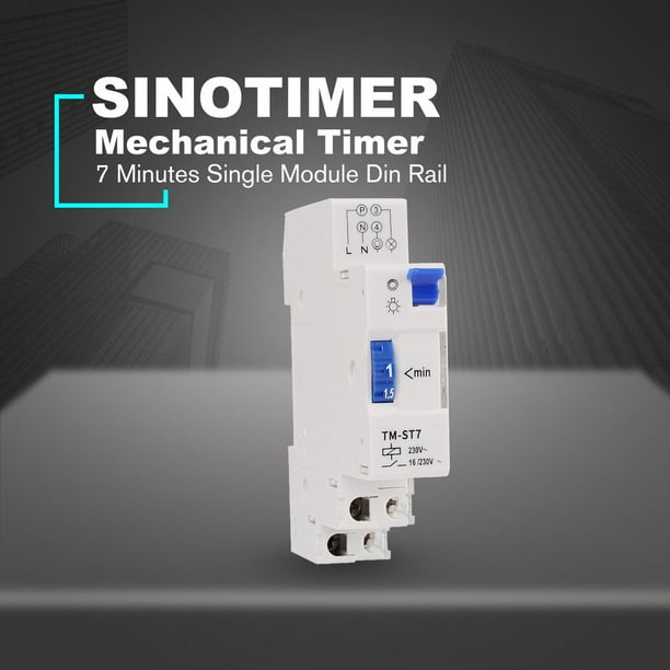 SINOTIMER TM-ST7 220V 7 Minutes Mechanical Timer 18mm Single Module Din ...