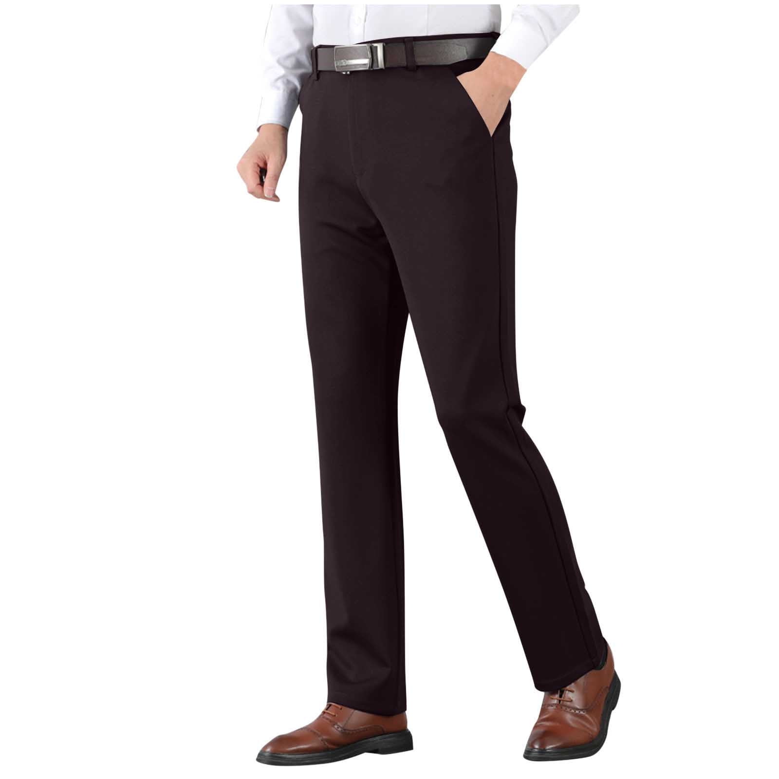 Click here for Dagugfen Mens Dress Pants High Waist Button Fitted... prices