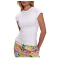 3 Pack Basic Tees for Women Crew Neck Tight T Shirts Y2K Trendy Summer ...