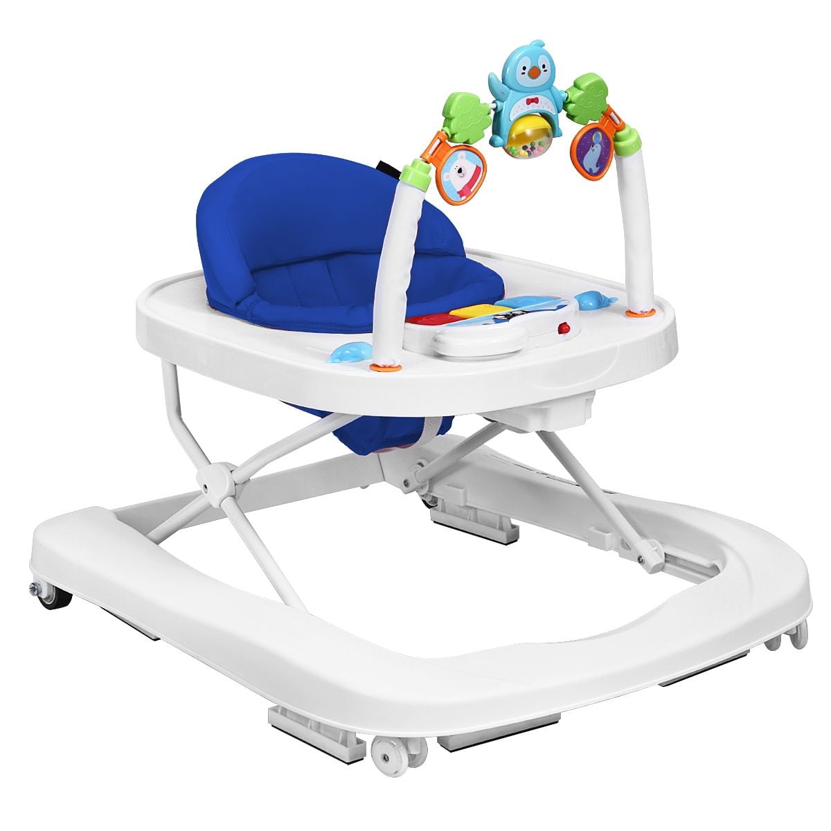 2 en 1 Andador para Bebé Altura Ajustable para Sentarse o Caminar con ...