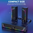 Computer Speakers with RGB Light, USB Powered Wired PC Speakers with 3 ...