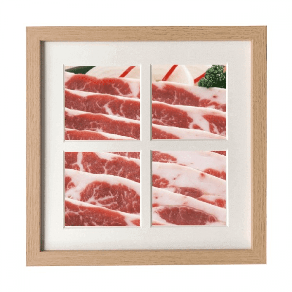 Pork Chops Meat Food Texture Frame Wall Tabletop Display 4 Openings ...