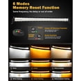 6 Modes Amber White Series, 42 Inch 240W Curved LED Light Bar, Strobe ...