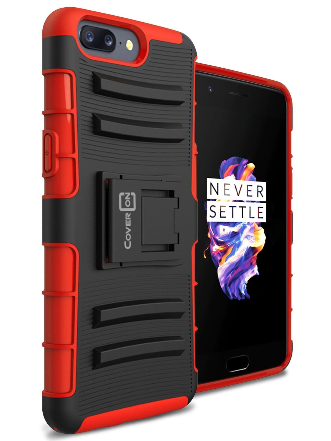CoverON OnePlus 5 Case, Explorer Series Protective Holster Belt Clip ...