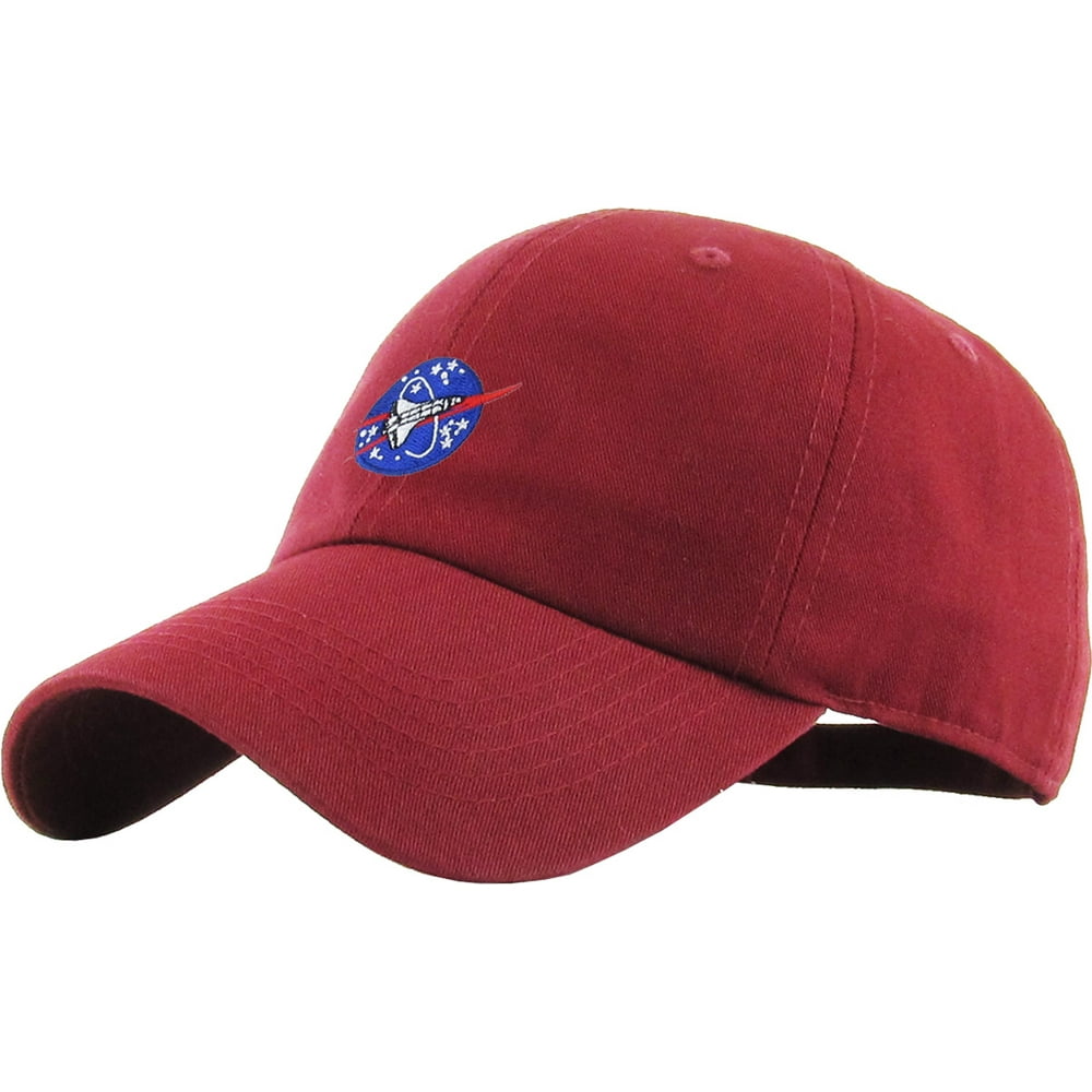 Spaceship Burgundy Dad Hat Baseball Cap Polo Style Adjustable NASA ...