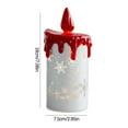CASAFUN Flickering Flameless Candles,Flameless Taper Candles,3D ...