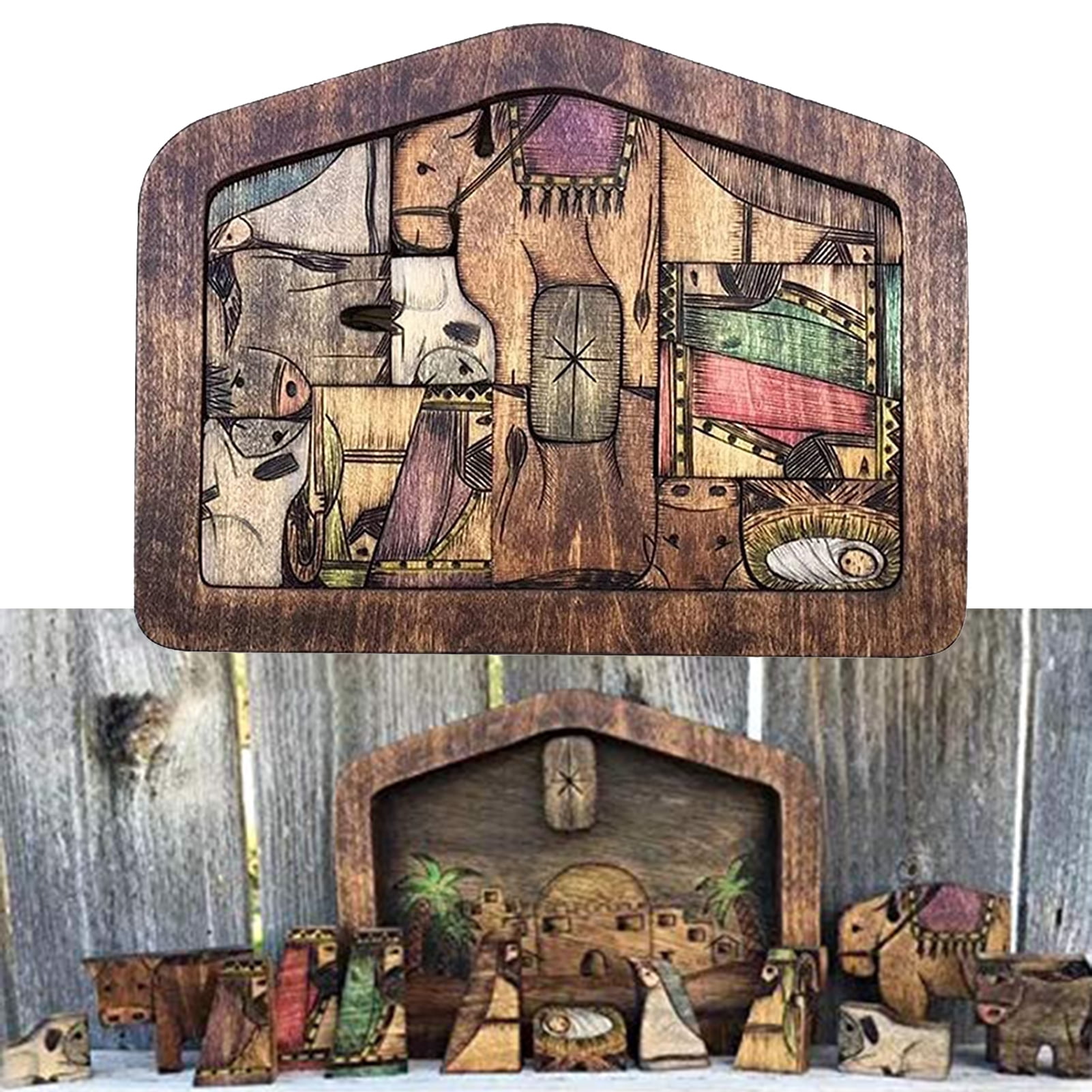 Creative Wooden Puzzle Develop Problem-solving Ability Educational Toy ...