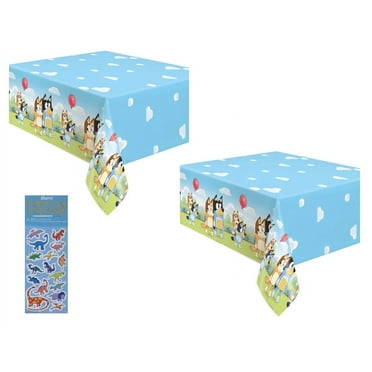 Bluey Birthday Party Supplies Bundle includes Table Cover and Happy ...