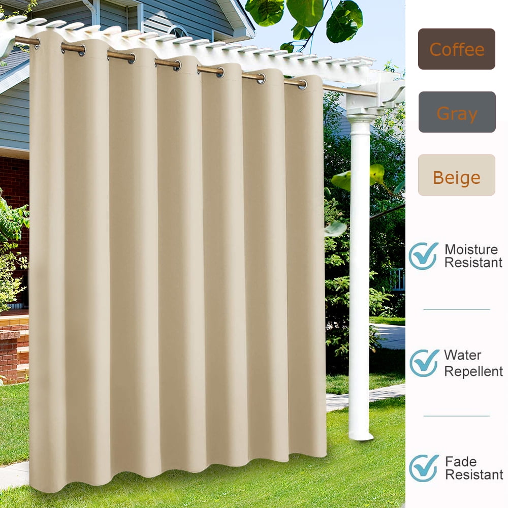 CJC Outdoor Curtains, Sunscreen Blackout Curtains, Thermal Insulated ...