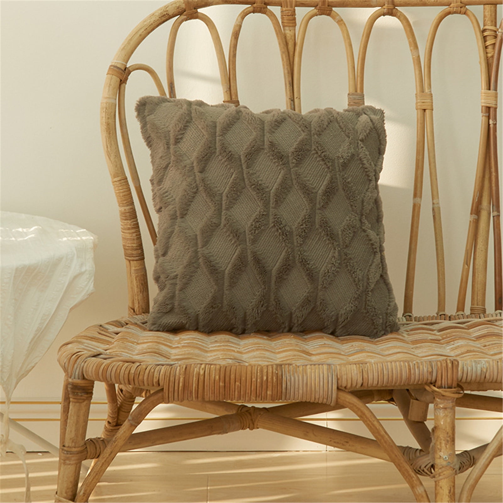 Plush Pillow Cover Deluxe Decorative Plush Pillow Case Cushion Shell ...