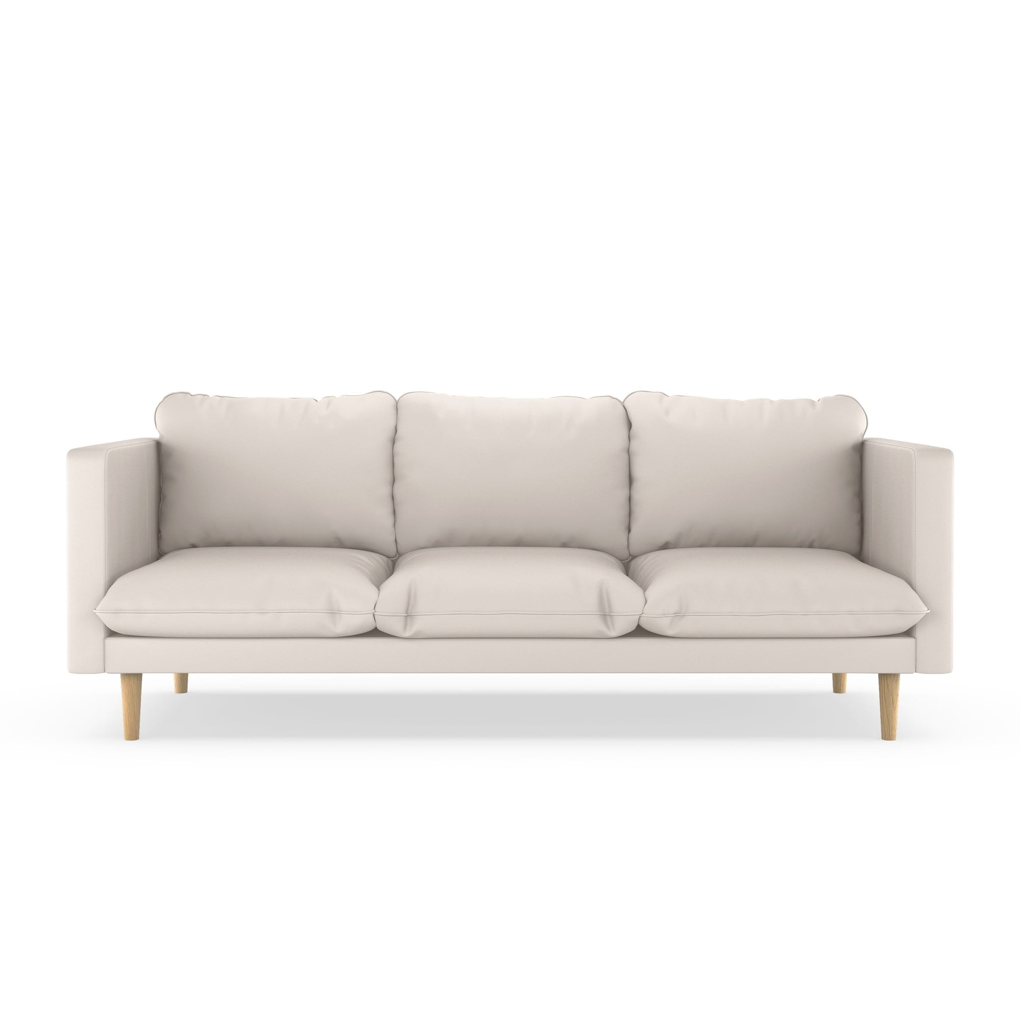 Braxton Sofa Vegan Leather - Ivory - Walmart.com