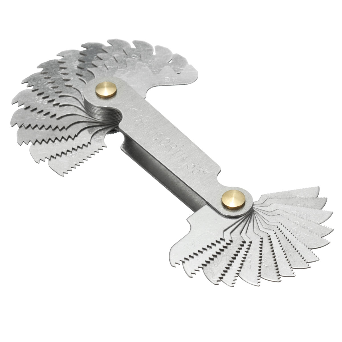 Metric Whitworth 55/60 Degree Thread Screw Pitch Gauge With 3x Centre ...