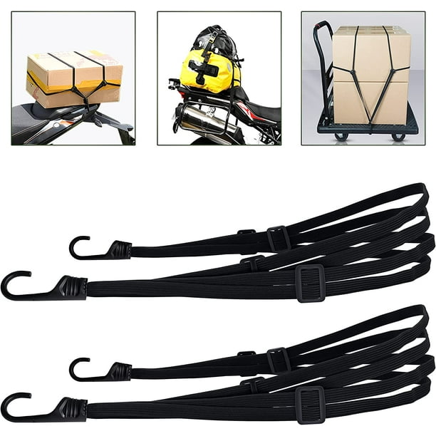 SHAR 2 Pieces Bungee Cords with Hooks, Bike Bungee Cord, Motorcycle ...