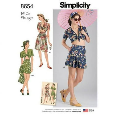 Simplicity Misses' Size 4-12 1950's Vintage Top Pattern, 1 Each ...