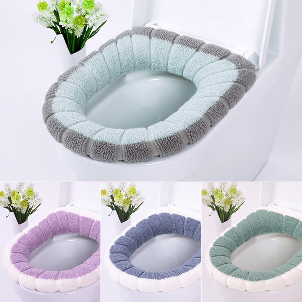 Dream Lifestyle Warm Soft Washable Bathroom Toilet Seat Cover Fiber ...