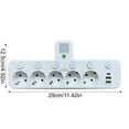 6 Outlet Smart Power Strip with Surge Protector and Individual Control ...