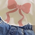 Afdoent Girls 2 Piece Outfits Bow Print Blouse With Pearl Pocket And ...